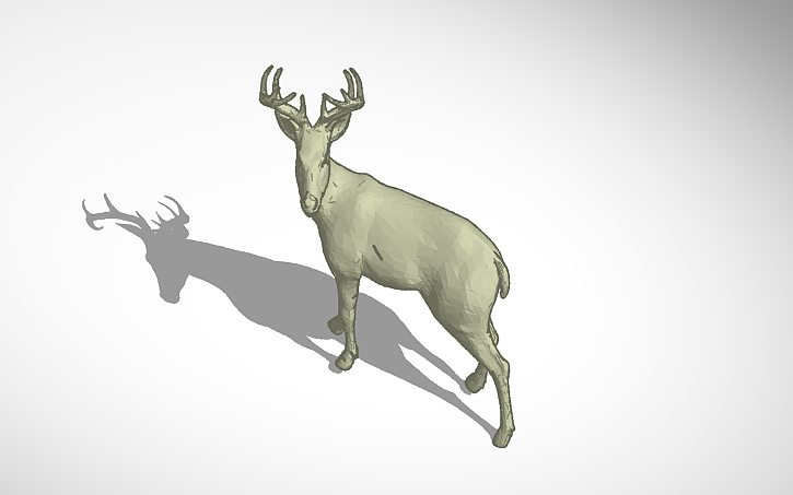 3D design Low-Poly Deer Model - Tinkercad
