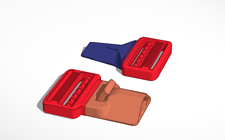 3D design 38mm webbing buckle - Tinkercad