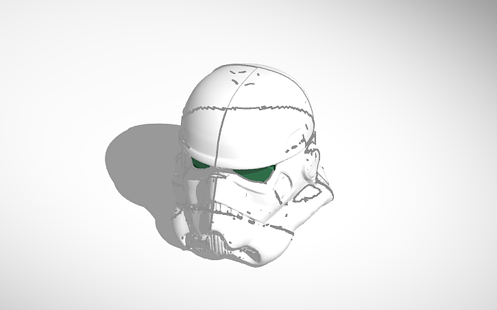 3D design Stormtrooper helmet - Tinkercad