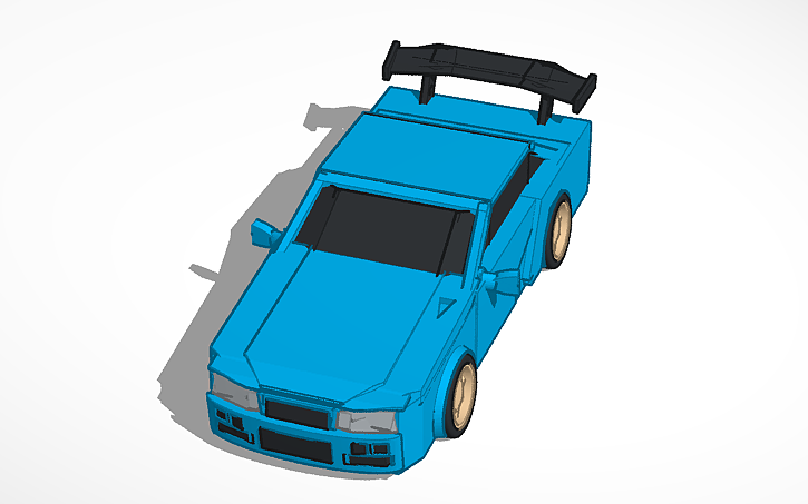 3D design NISSAN SKYLINE GT-R R34 - Tinkercad