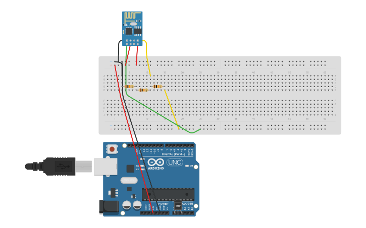 Circuit design ESP8266 ThingSpeak Test - Tinkercad