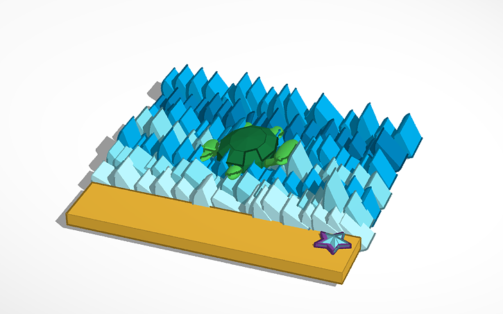 3D design ocean - Tinkercad