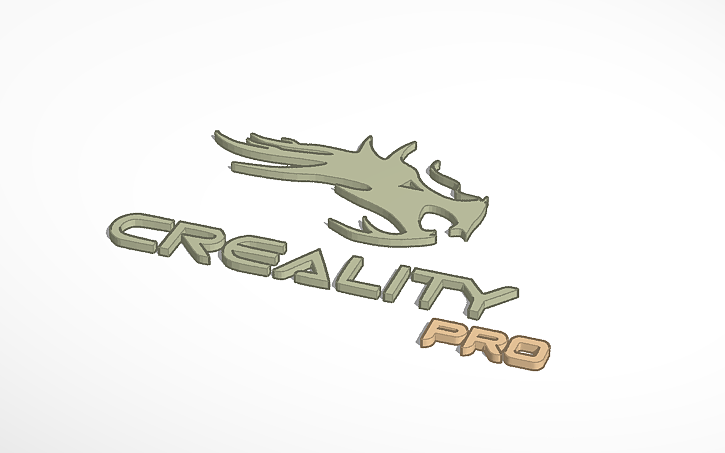 3D design Creality logo - Tinkercad