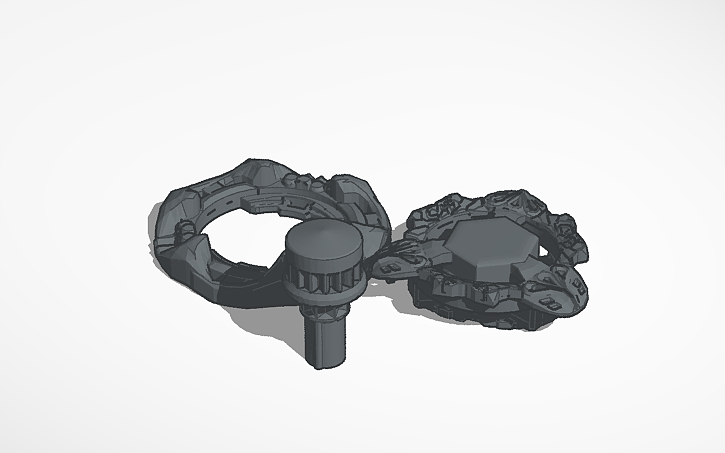 3D design Beyblade X GravityPerseus/Destroyer remake + Wide Defense bit ...