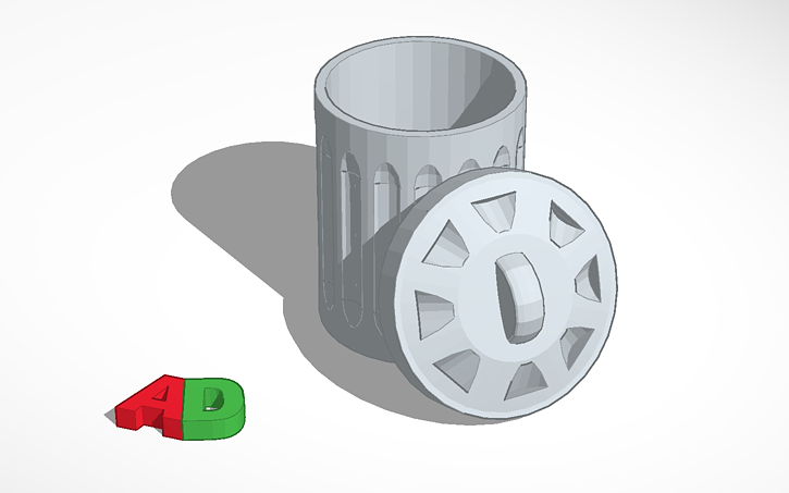 3D design Trash Can #JunkYardCats | Tinkercad
