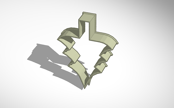 3D design Christmas tree cookie cutter - Tinkercad