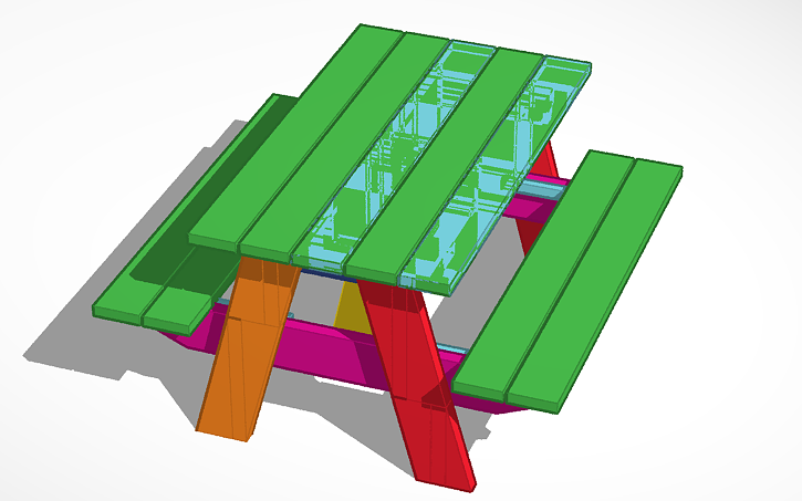 3D design the TABLE - Tinkercad