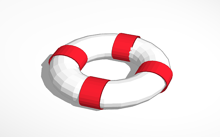 3D design swim float - Tinkercad