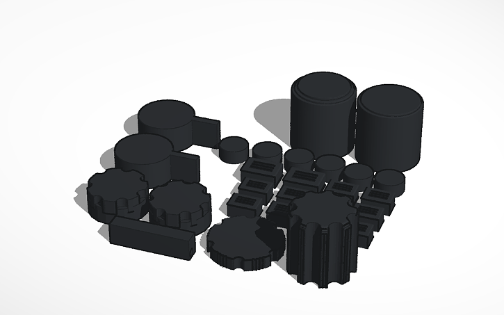 3D design MCP BUTTONS #1 - Tinkercad