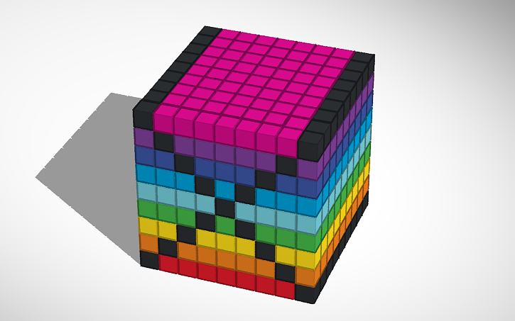 3D design pixel mystery present cube | Tinkercad