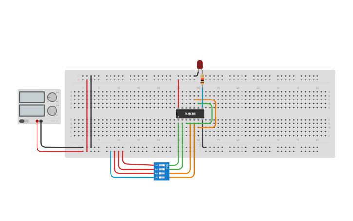 Circuit Design Parity Checker Tinkercad
