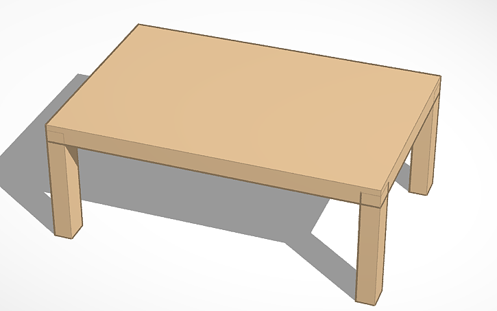 3D design mesa - Tinkercad