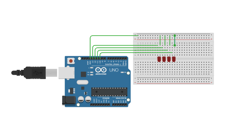 Circuit design Flashing LED | Tinkercad