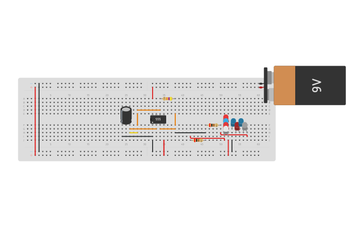Circuit Design Blinking Lights Tinkercad