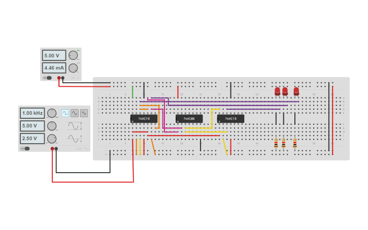 Circuit design SYNCHRONOUS UP COUNTER - Tinkercad