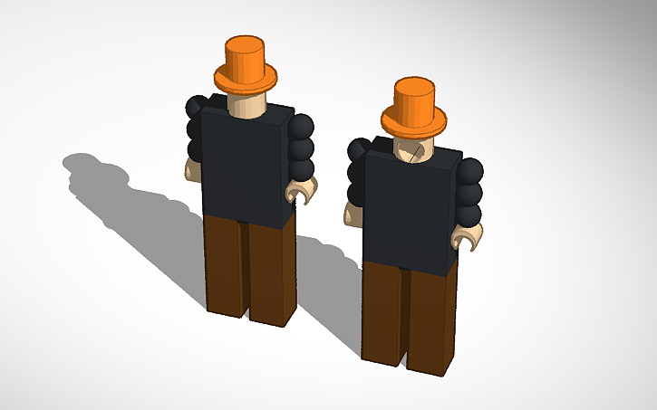 3D design tiny lego man + keychain form - Tinkercad