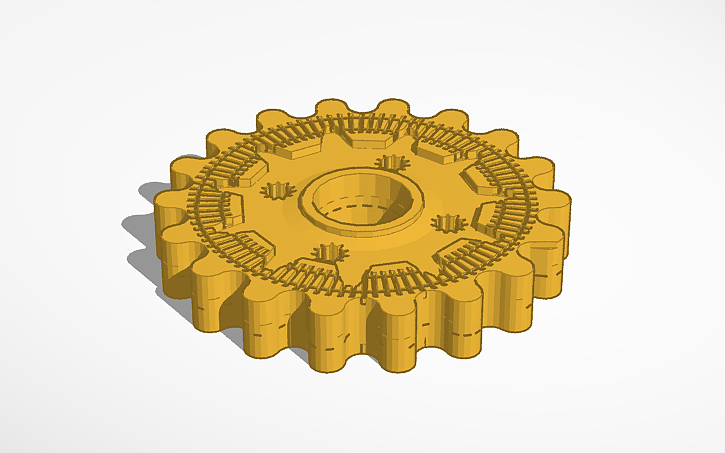 3D design Gold Gear Medallion - Tinkercad