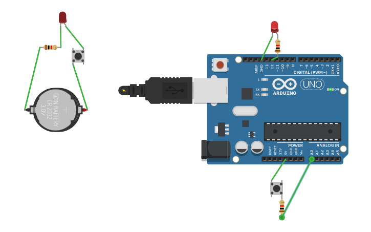 Circuit design simple building led - Tinkercad Circuit design simple building led - Tinkercad