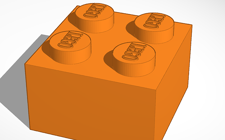 3D design 2x2 Brick | Tinkercad