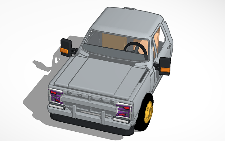 3D design 1st gen dodge cab - Tinkercad