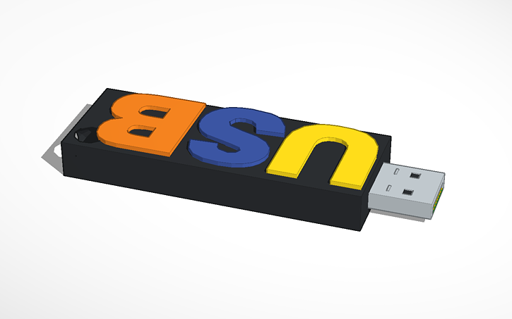 3D design USB 3D Print - Tinkercad
