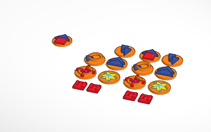 3D design Warhammer 40k Kill Team token set - Tinkercad