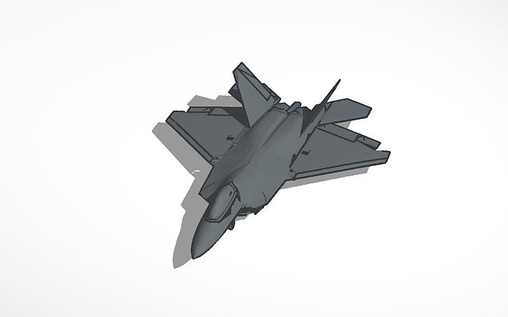 3D design F-22 Raptor - Tinkercad
