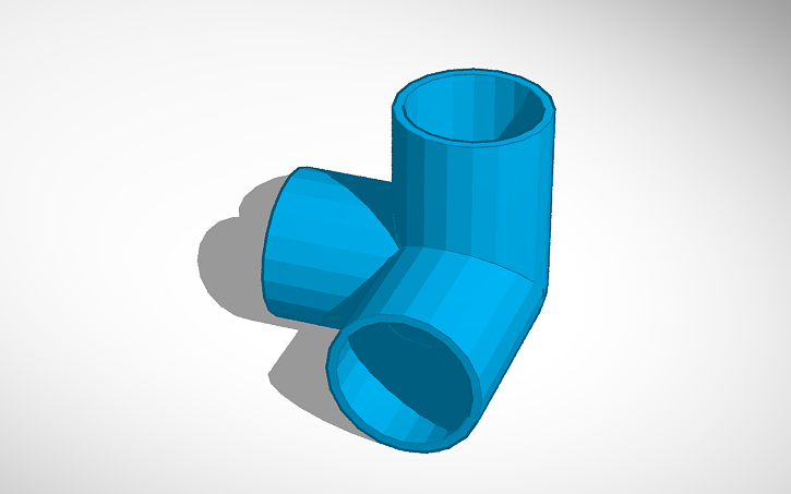 3D design 3-Way Elbow - 1" Schedule 40 Pipe Fitting | Tinkercad