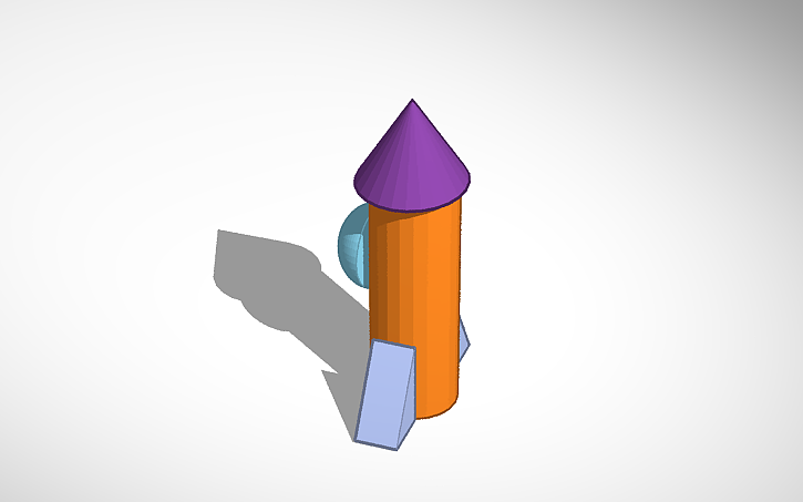 3D design Rocket but with more details - Tinkercad