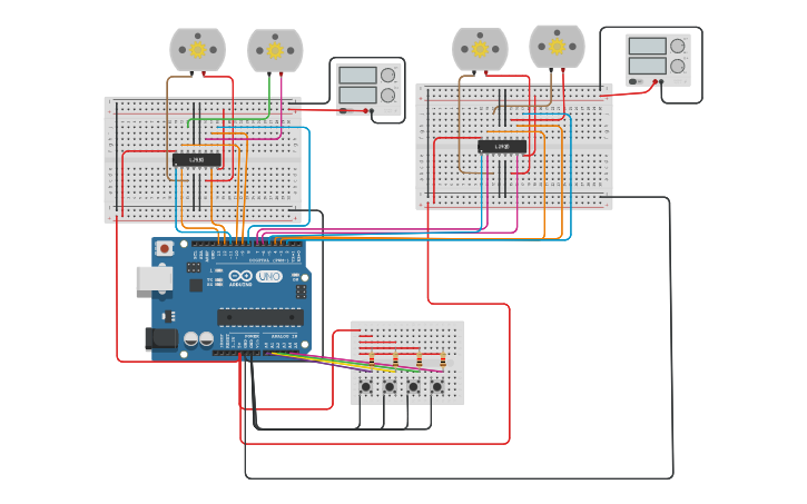 Circuit design Motor Ponte H | Tinkercad