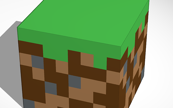 3D design Minecraft Block - Tinkercad