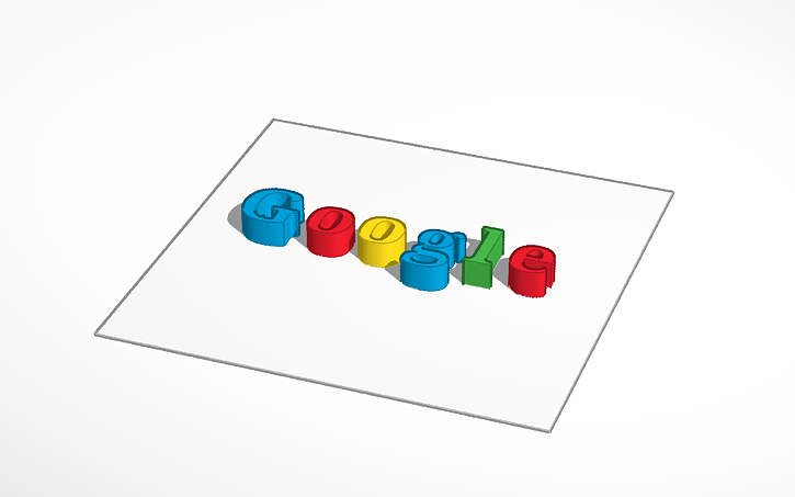 3D design GOOGLE LOGO | Tinkercad