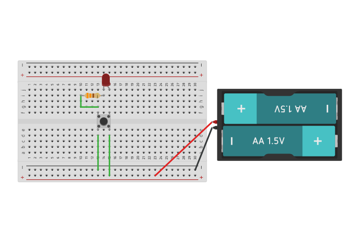 Circuit design Simple Circuit with switch | Tinkercad