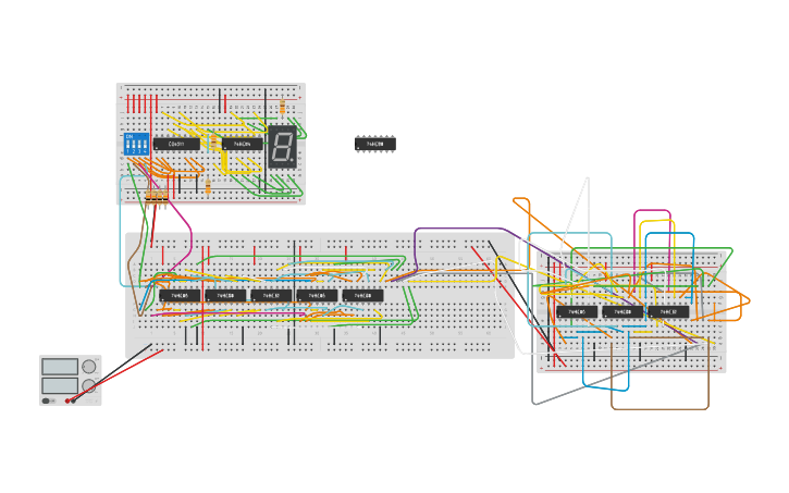Circuit design 7 segment (2n circuït) | Tinkercad