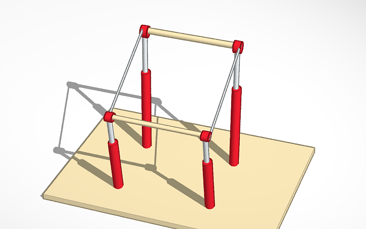 3D design Gymnastics: Uneven Bars - Tinkercad
