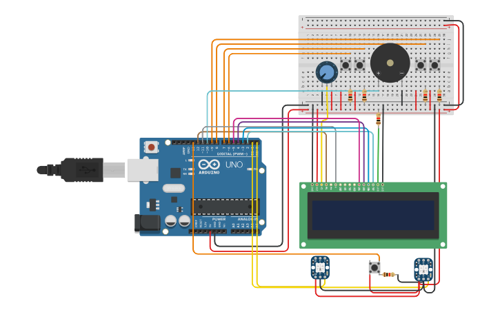 Circuit design Ping Pong - Tinkercad Circuit design Ping Pong - Tinkercad