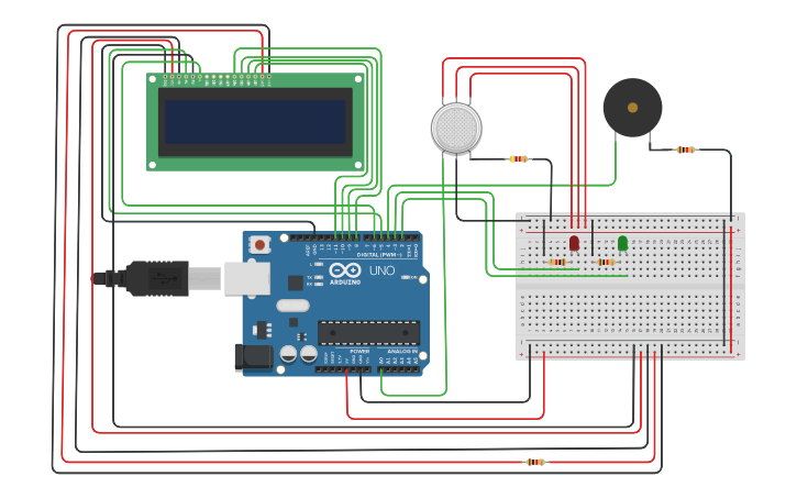 Circuit Design Final Gas Detection System Tinkercad