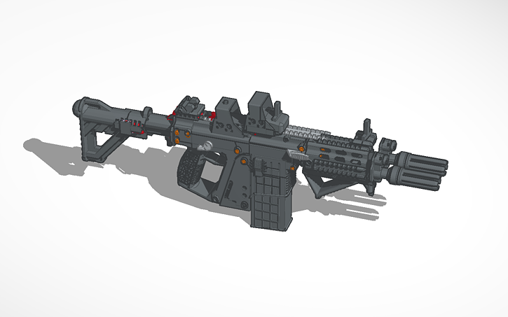 3D design BEST MACHINE GUN EVER - Tinkercad