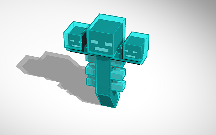 3D design Minecraft charged wither | Tinkercad