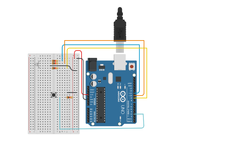 Circuit design circuito tarea - Tinkercad