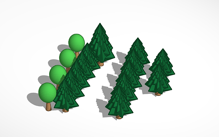 3D design bosque - Tinkercad