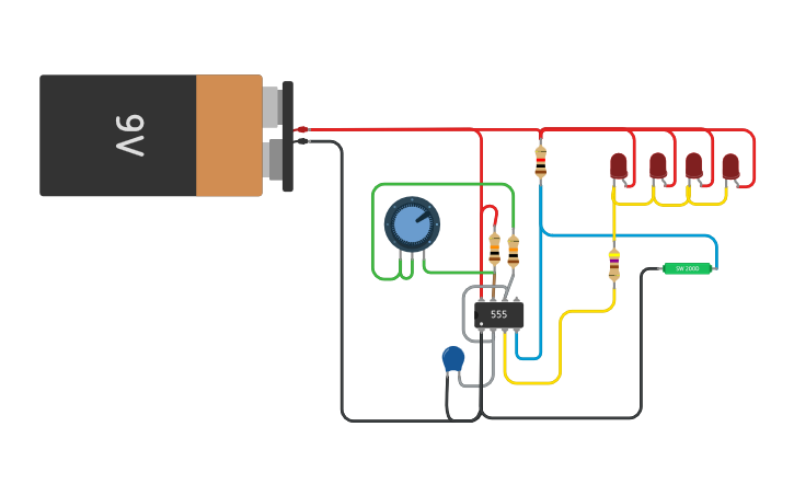 Circuit Design Bike Warning Device Tinkercad