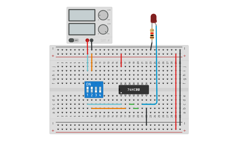 Circuit design AND GATE USING NAND GATE - Tinkercad