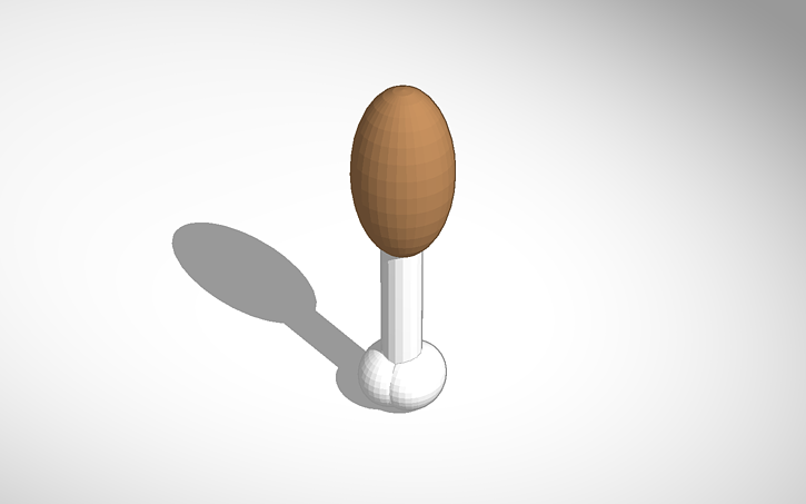 3D design cooking contest entry chicken leg - Tinkercad