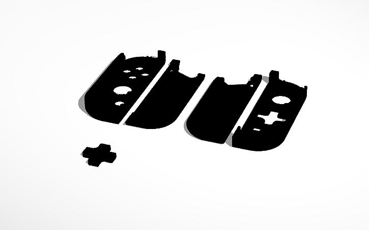 3D design Cam's CustomZ Dragontooth Joy-Con Shells - Tinkercad