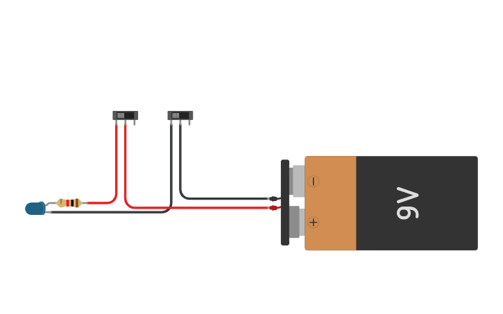 Circuit design Exerc. Porta E (and) | Tinkercad