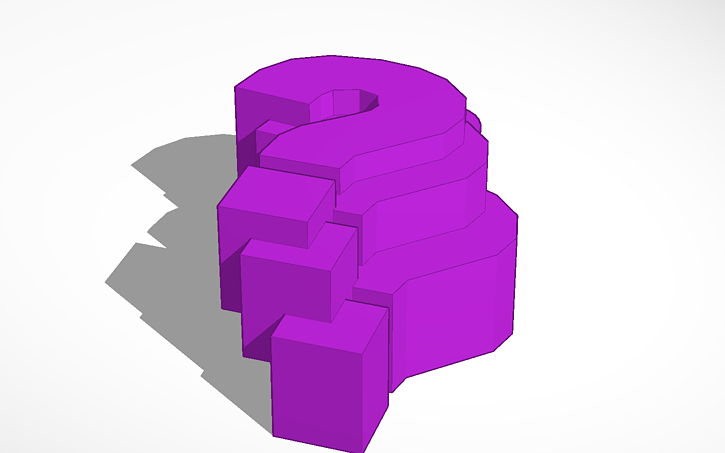 3D design Triple Question Mark Pendant | Tinkercad