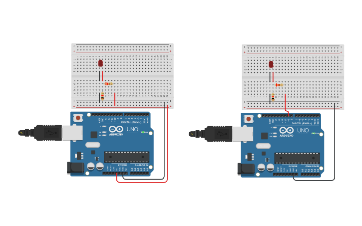 Circuit design Simple LED wiring | Tinkercad