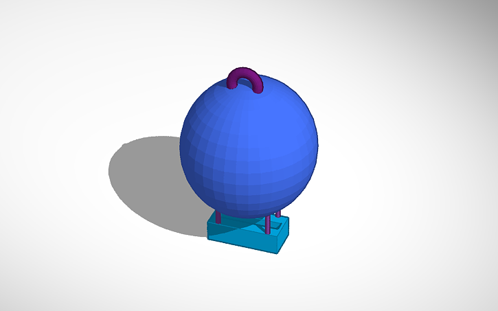 3D design Hot air balloon keychain | Tinkercad