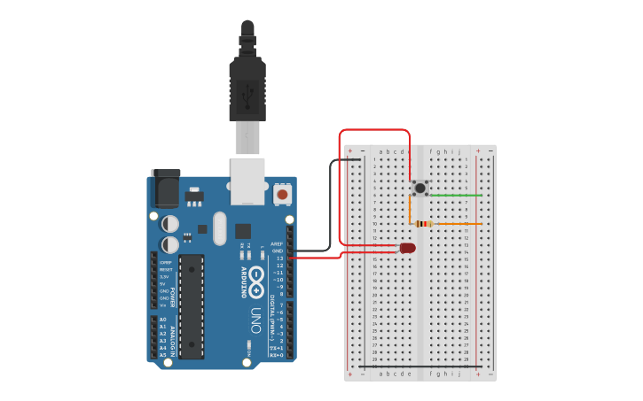 Circuit design Codigo Morse com botão - Arduino - Tinkercad